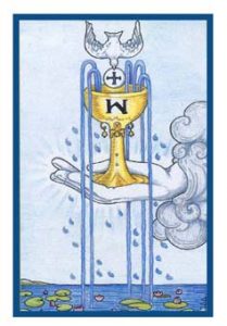 Ás de Copas Arcano Menor do Tarot - Linha das Águas
